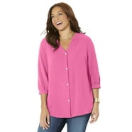 Catherines Women's Plus Size Timeless Short Sleeve Blouse - Walmart.com