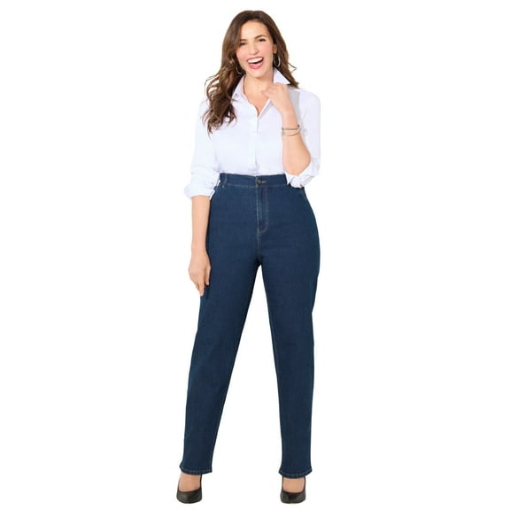 Catherines Women's Plus Size Right Fit Curvy Jean Capri - Walmart.com