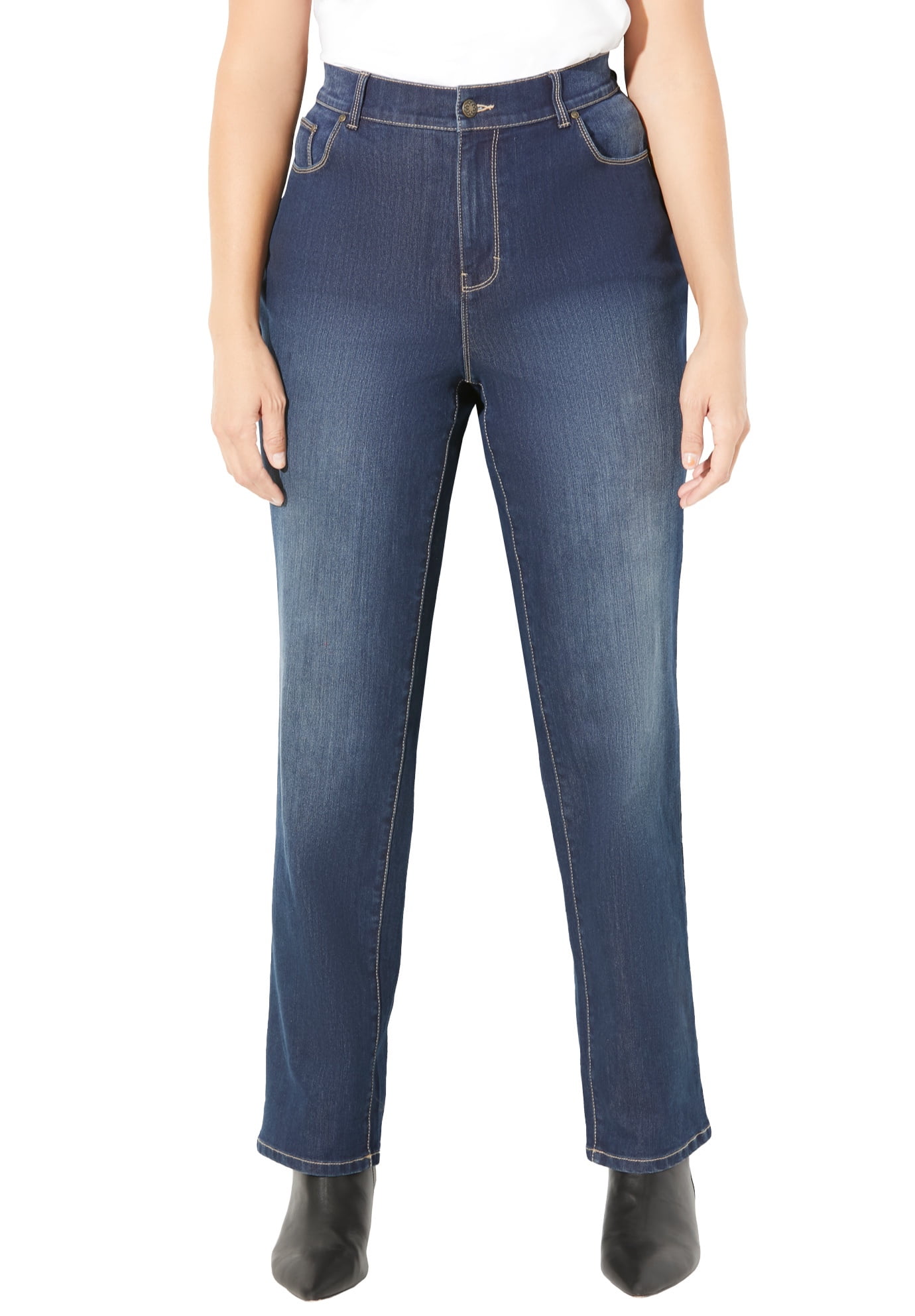 Catherines Women's Plus Size Petite Right Fit Moderately Curvy Jean ...