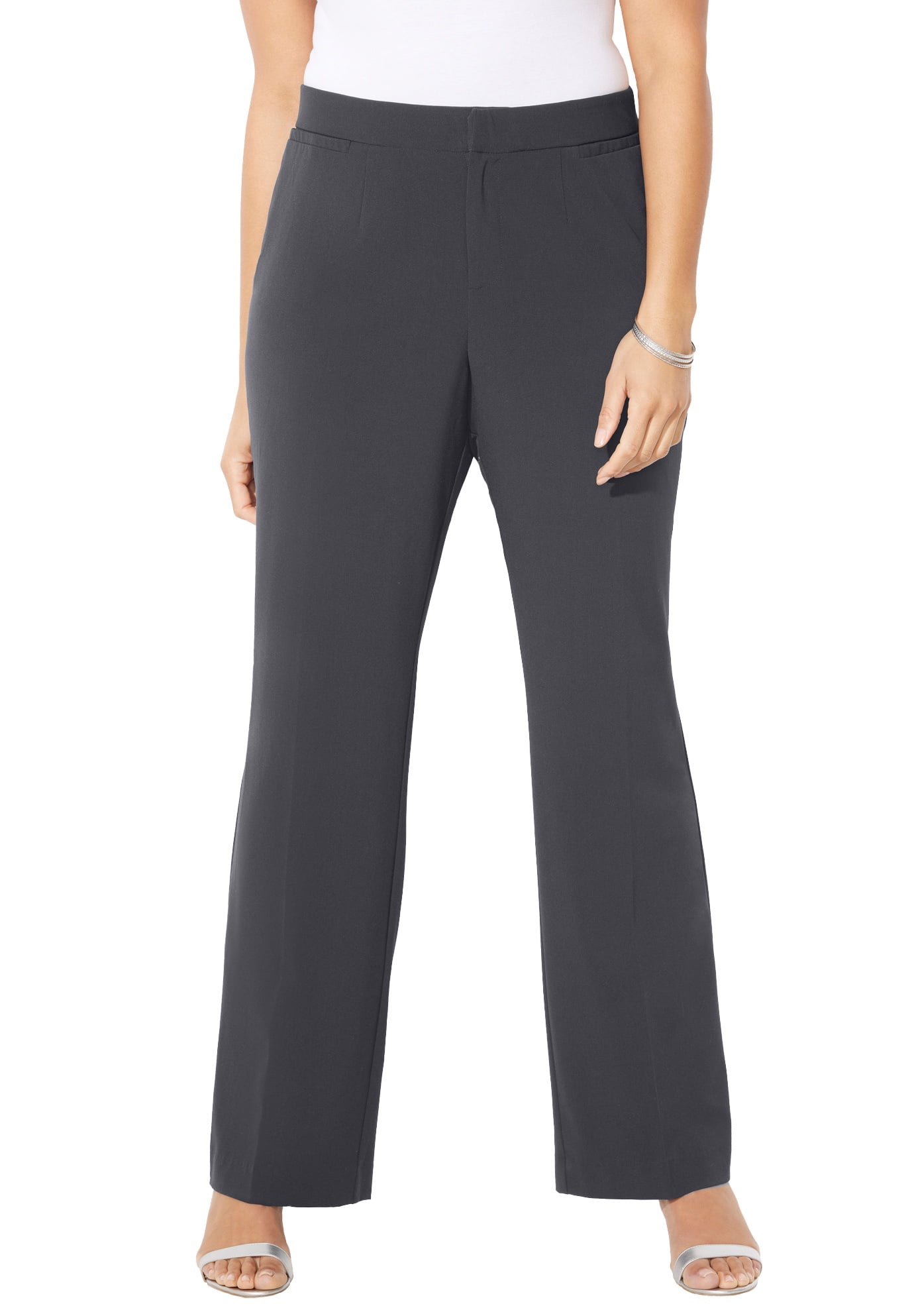 Catherines Women's Plus Size Petite Right Fit Pant (Moderately Curvy ...