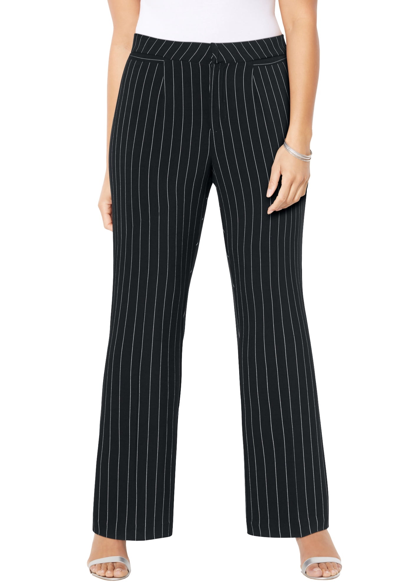 Catherines Women's Plus Size Petite Right Fit Pant (Moderately Curvy ...