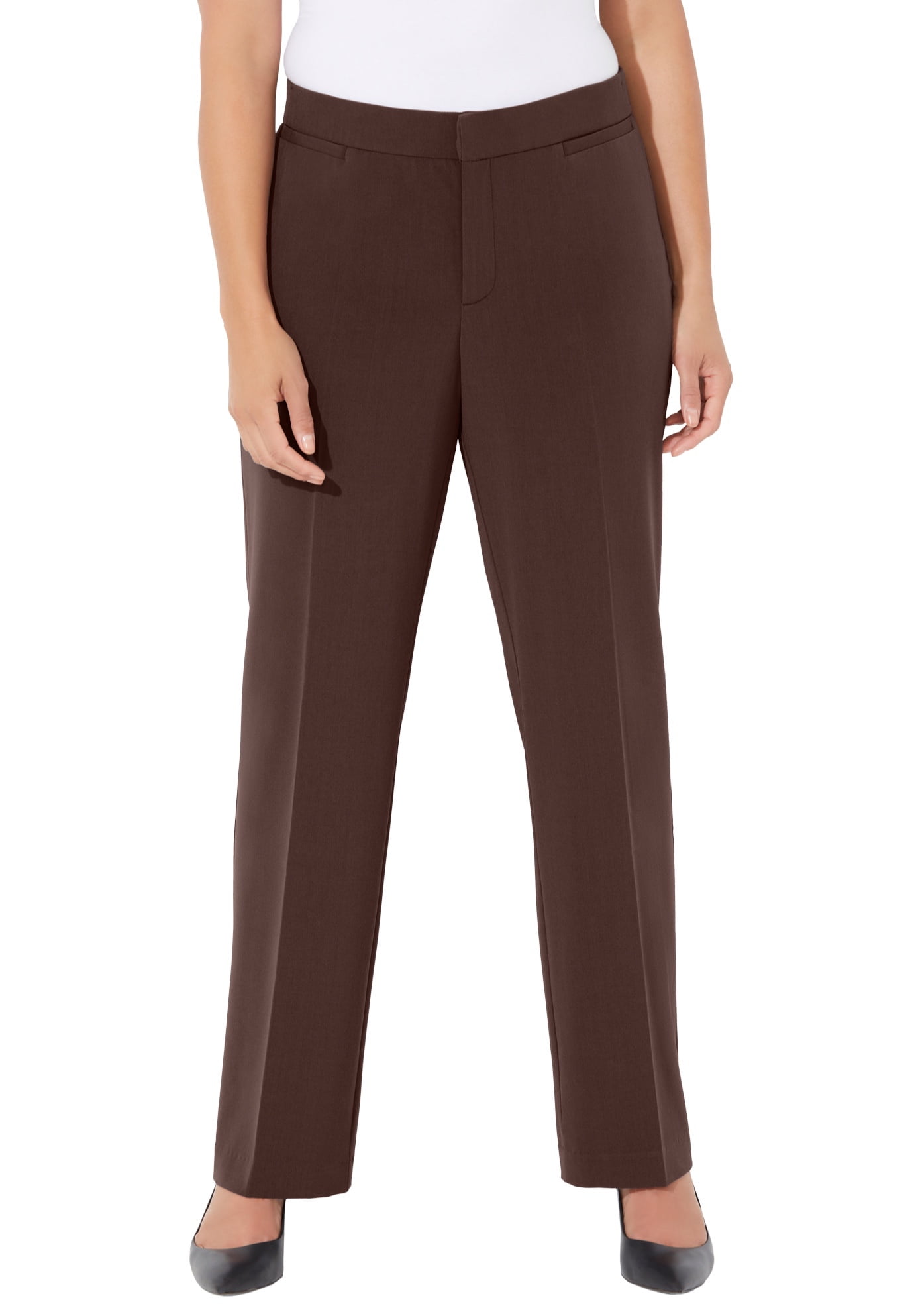 Catherines Women's Plus Size Petite Right Fit Pant (Moderately Curvy ...