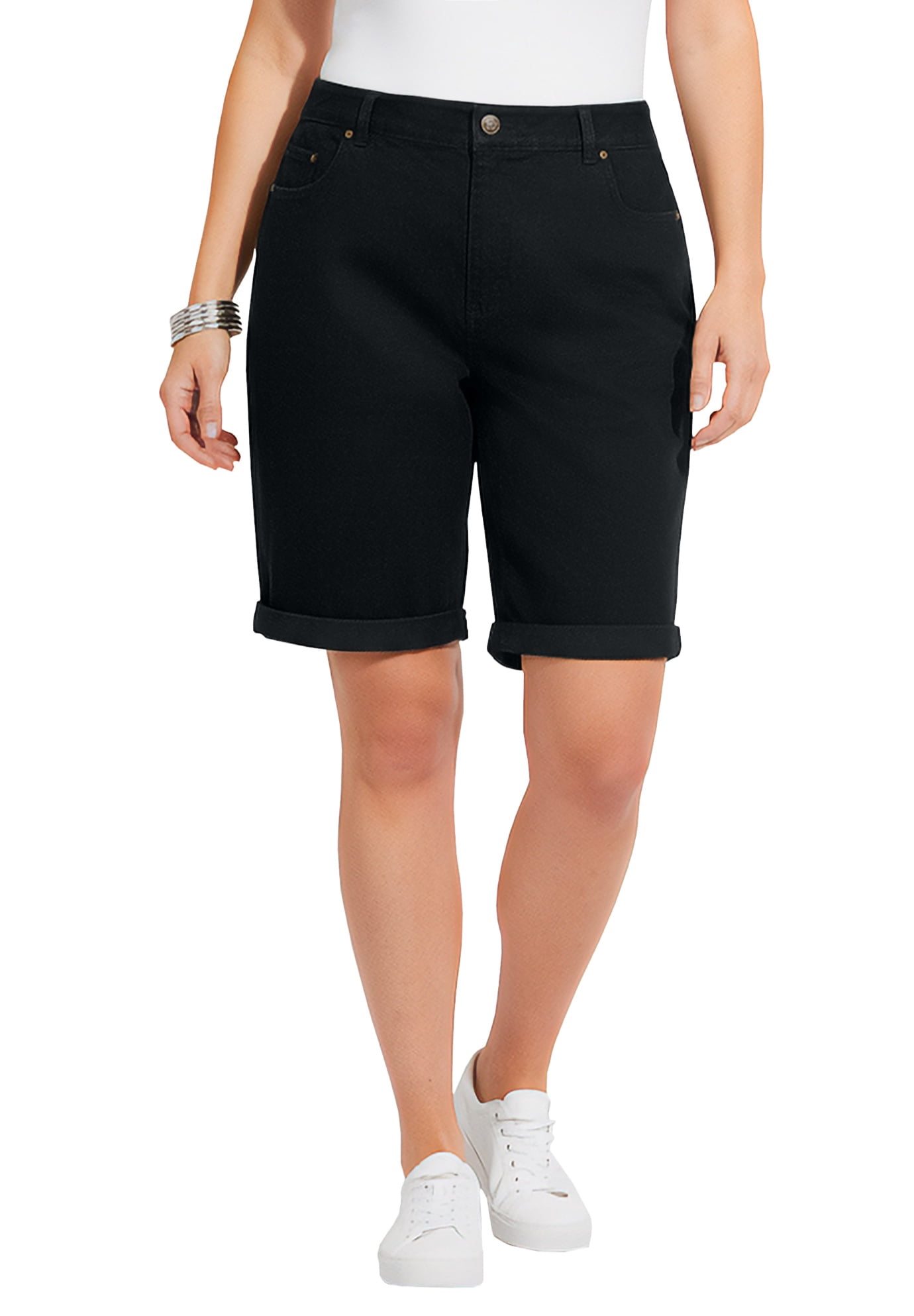 Catherines Women's Plus Size Right Fit Curvy Bermuda Short - Walmart.com