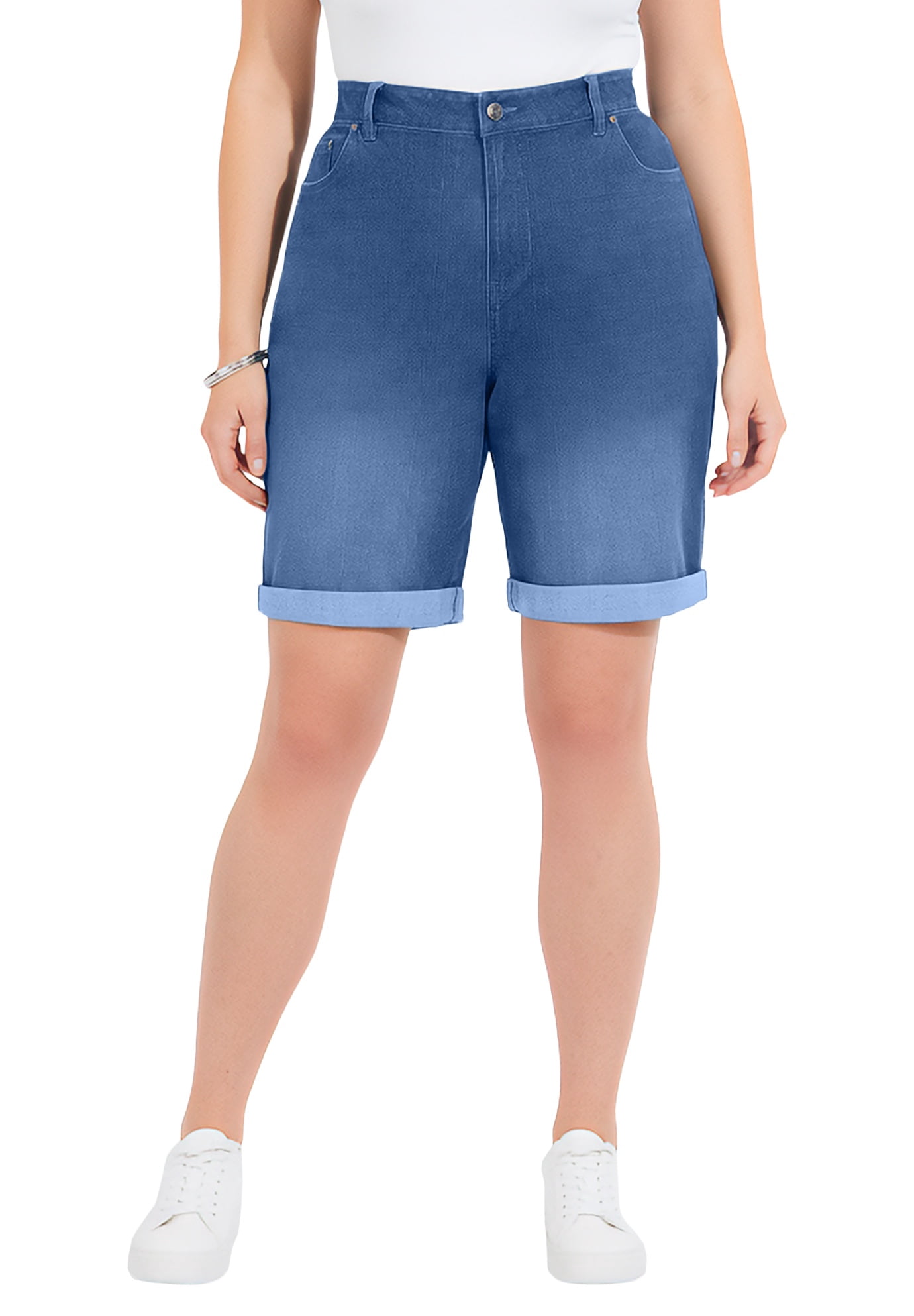 Catherines Women's Plus Size Right Fit Curvy Bermuda Short - Walmart.com