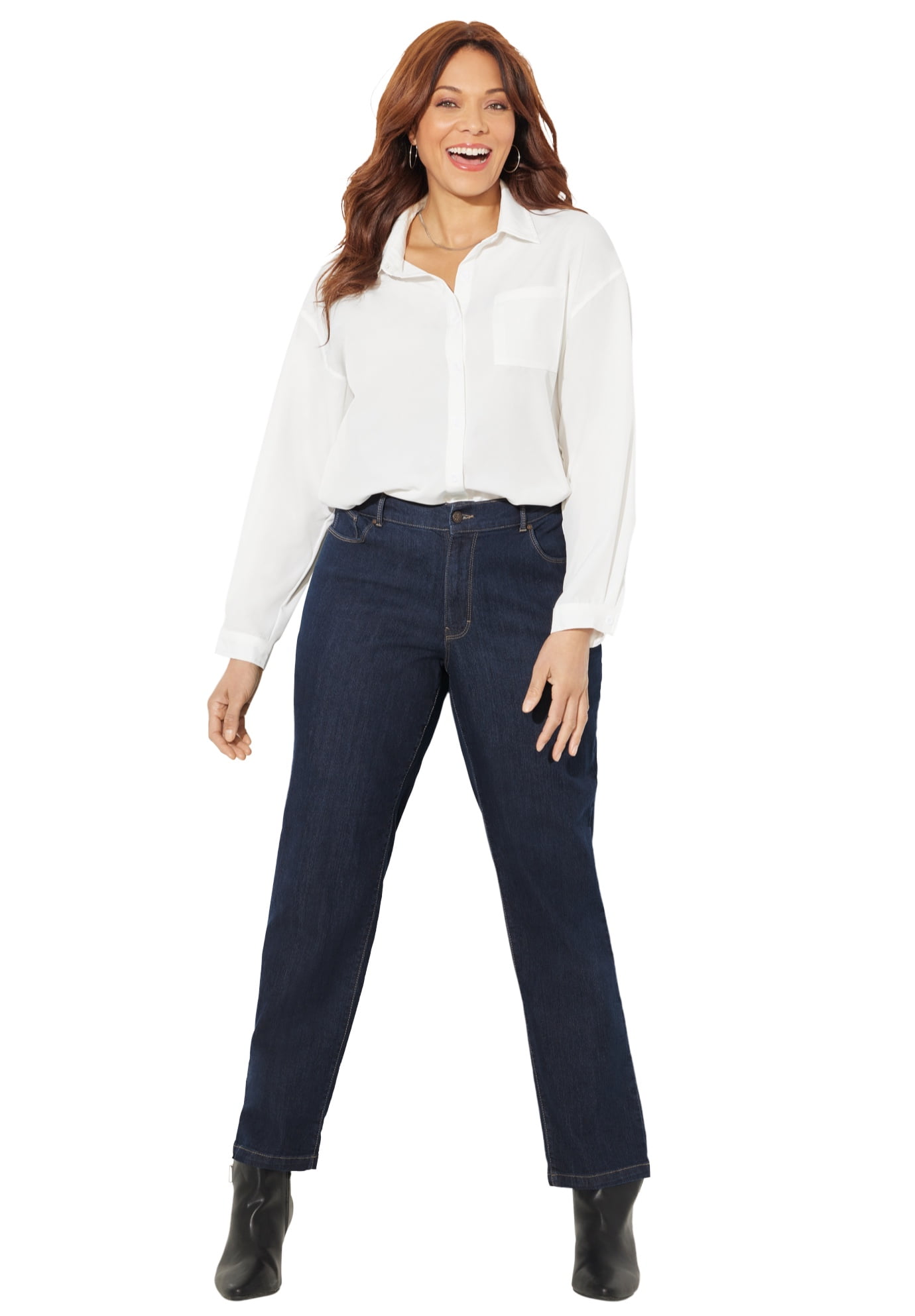 Catherines Women's Plus Size Right Fit Moderately Curvy Jean - Walmart.com