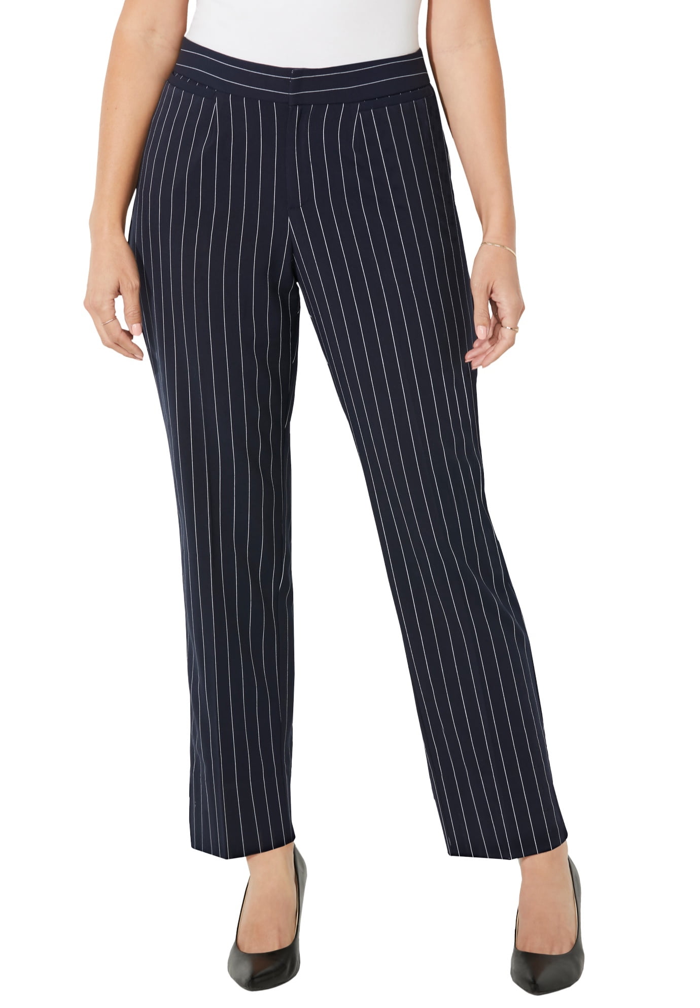 Catherines Women's Plus Size Right Fit Moderately Curvy Slim Leg Pant ...