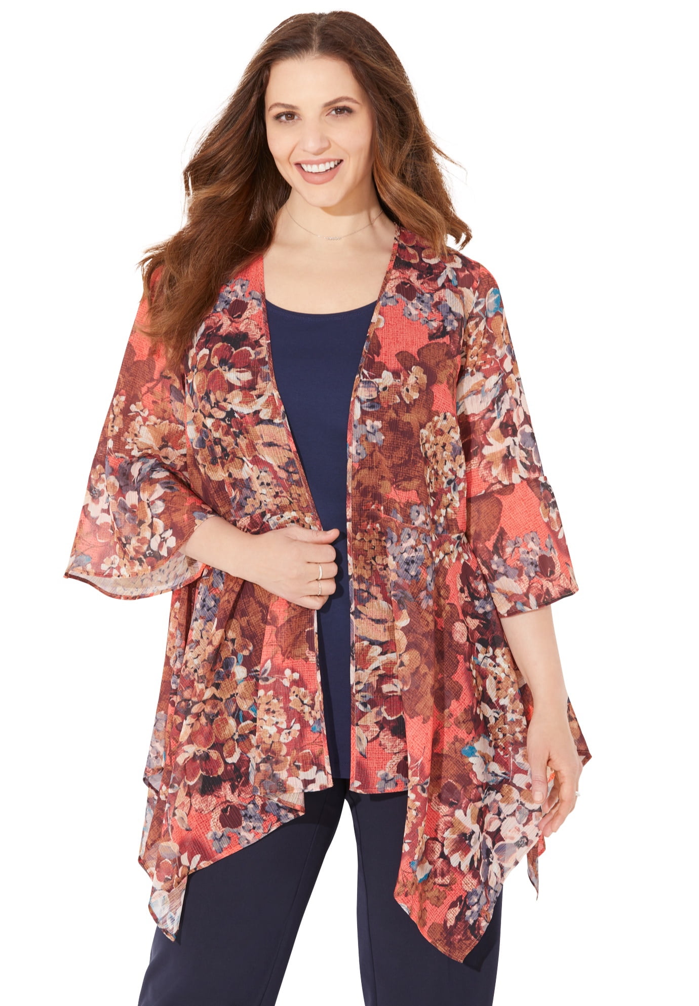 Catherines Women's Plus Size Seasonless Cascade wrap - Walmart.com