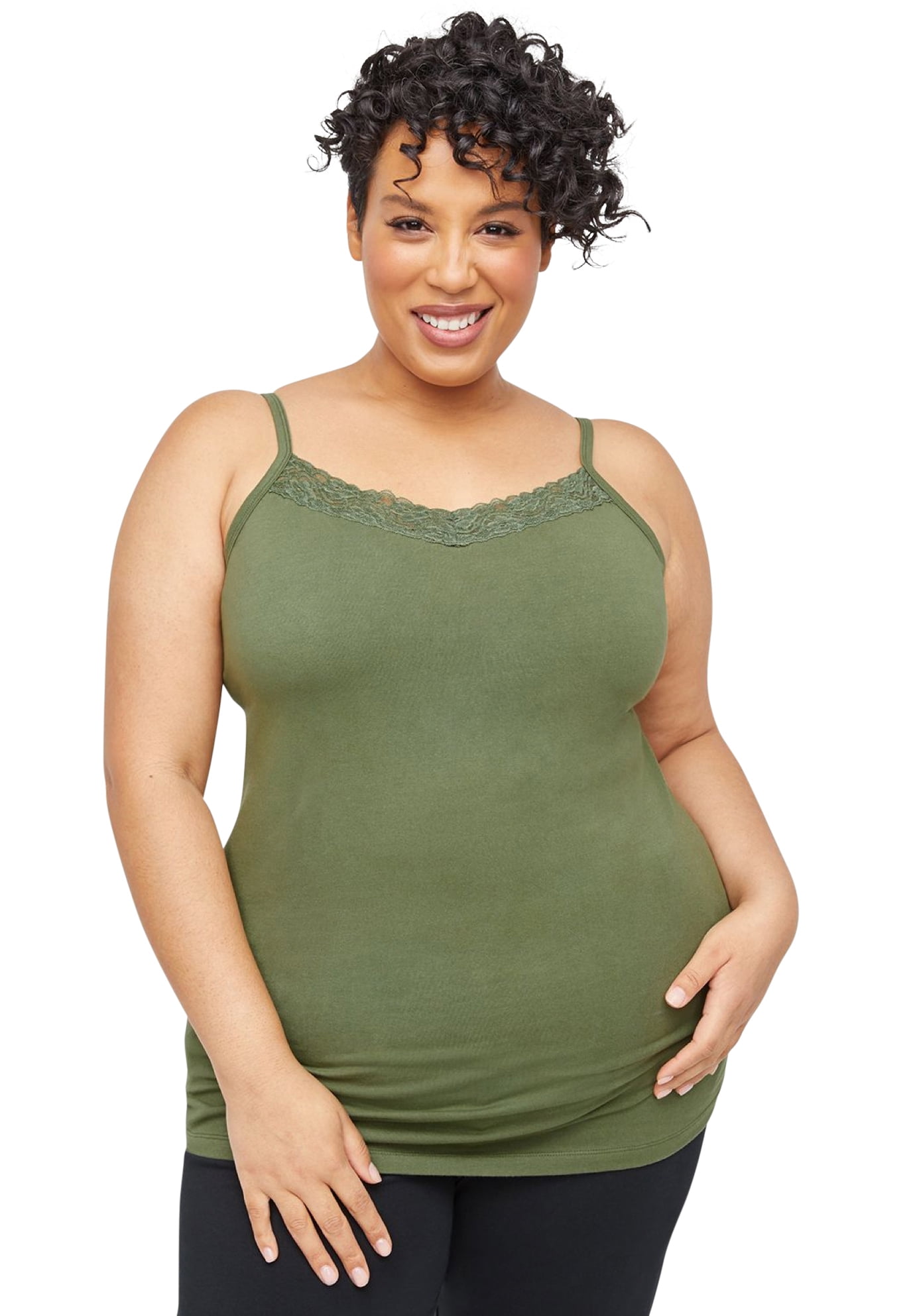 Catherines Women's Plus Size Suprema Cami With Lace - Walmart.com