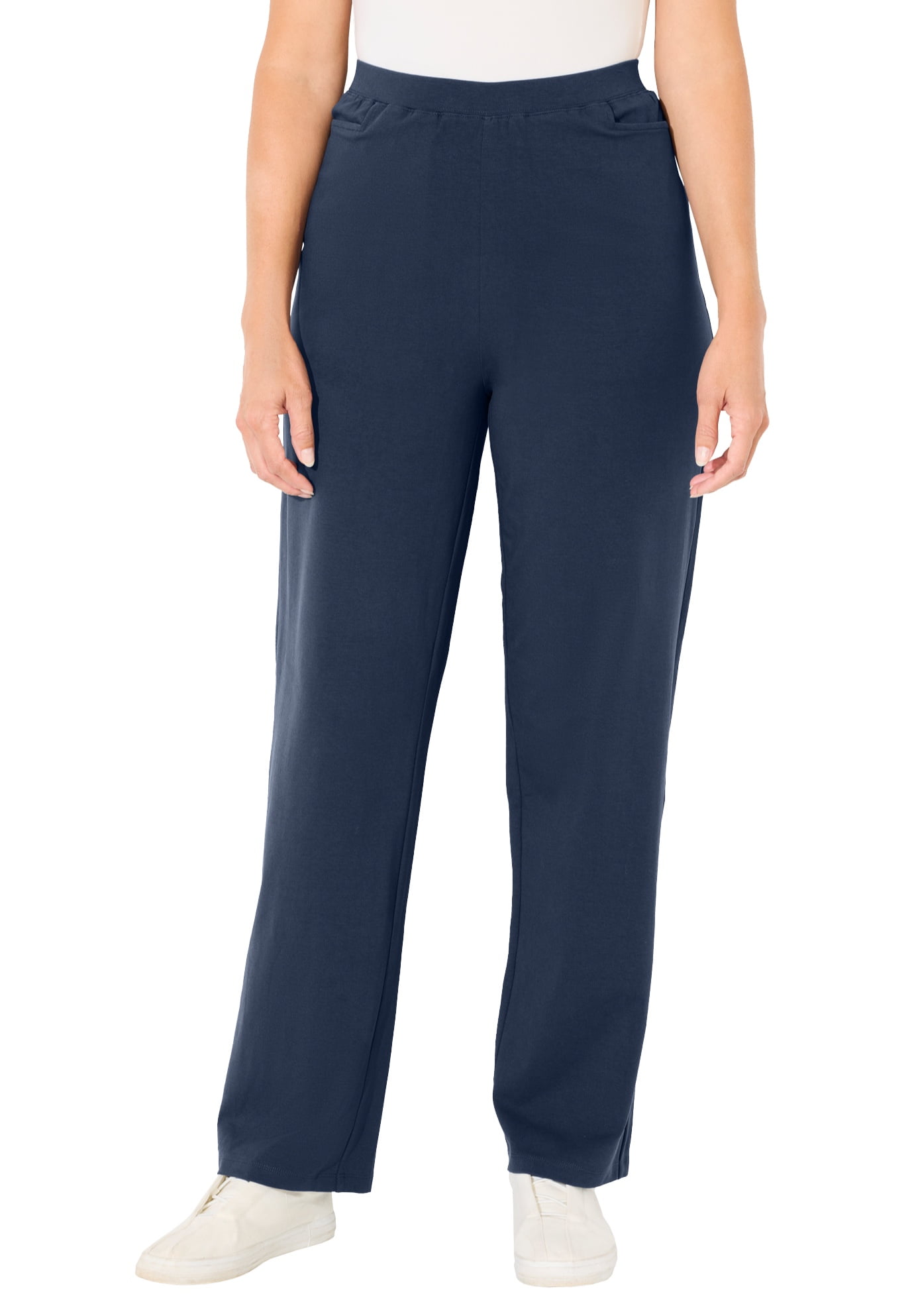 Catherines Women's Plus Size Suprema Studio Roll Tab Pant - Walmart.com