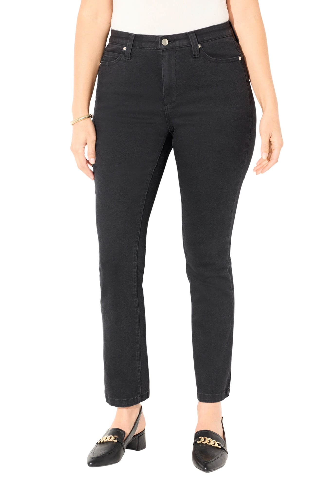 Catherines Women's Plus Size Synergy Slimming Straight Leg Jean ...