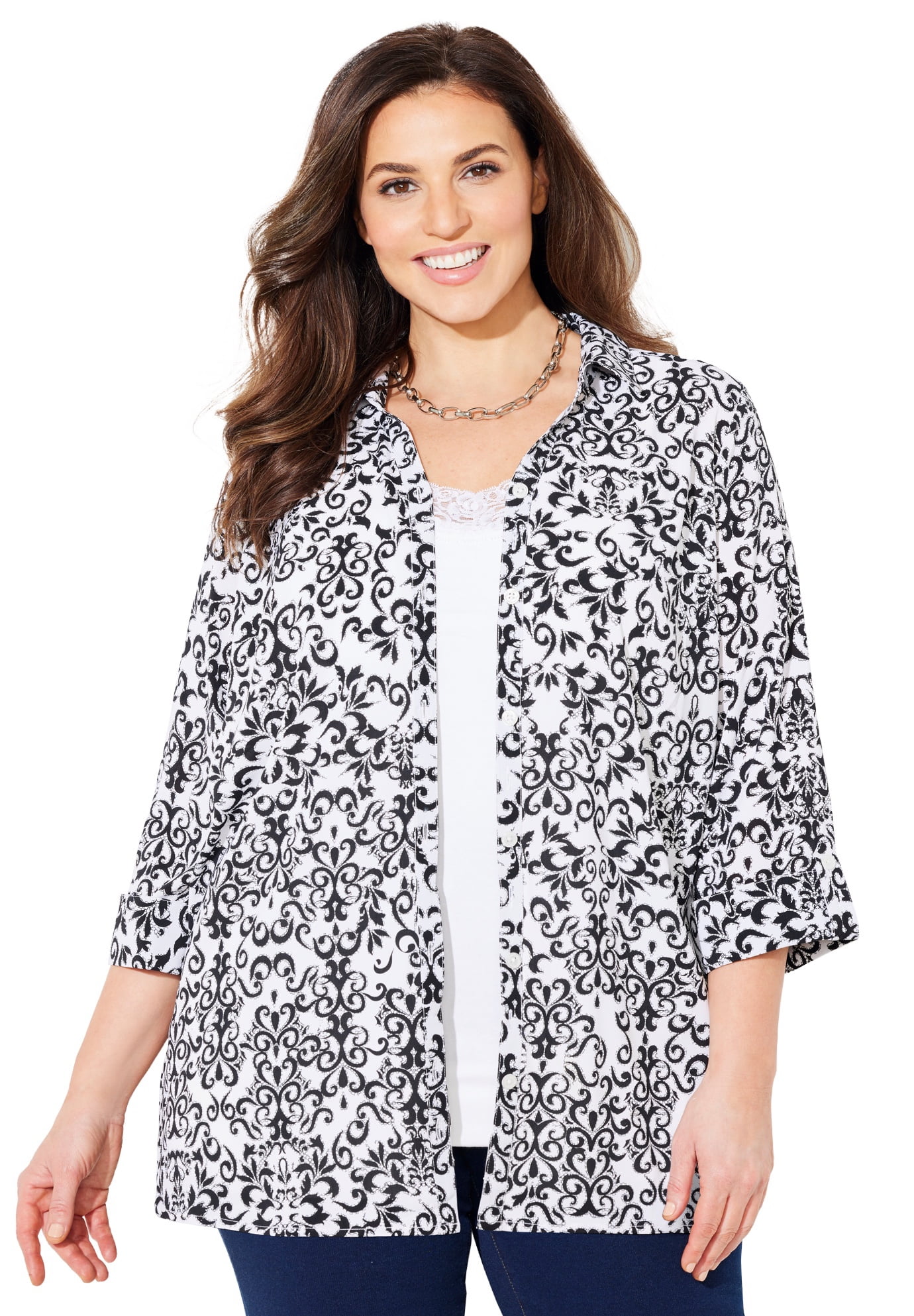 Catherines Women's Plus Size The Timeless Blouse - Walmart.com