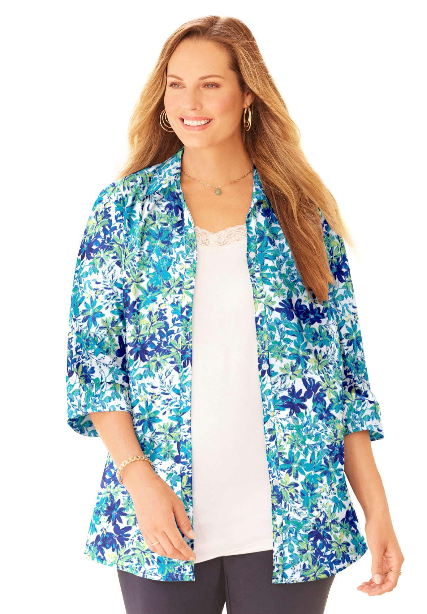 Catherines Women's Plus Size The Timeless Blouse - Walmart.com