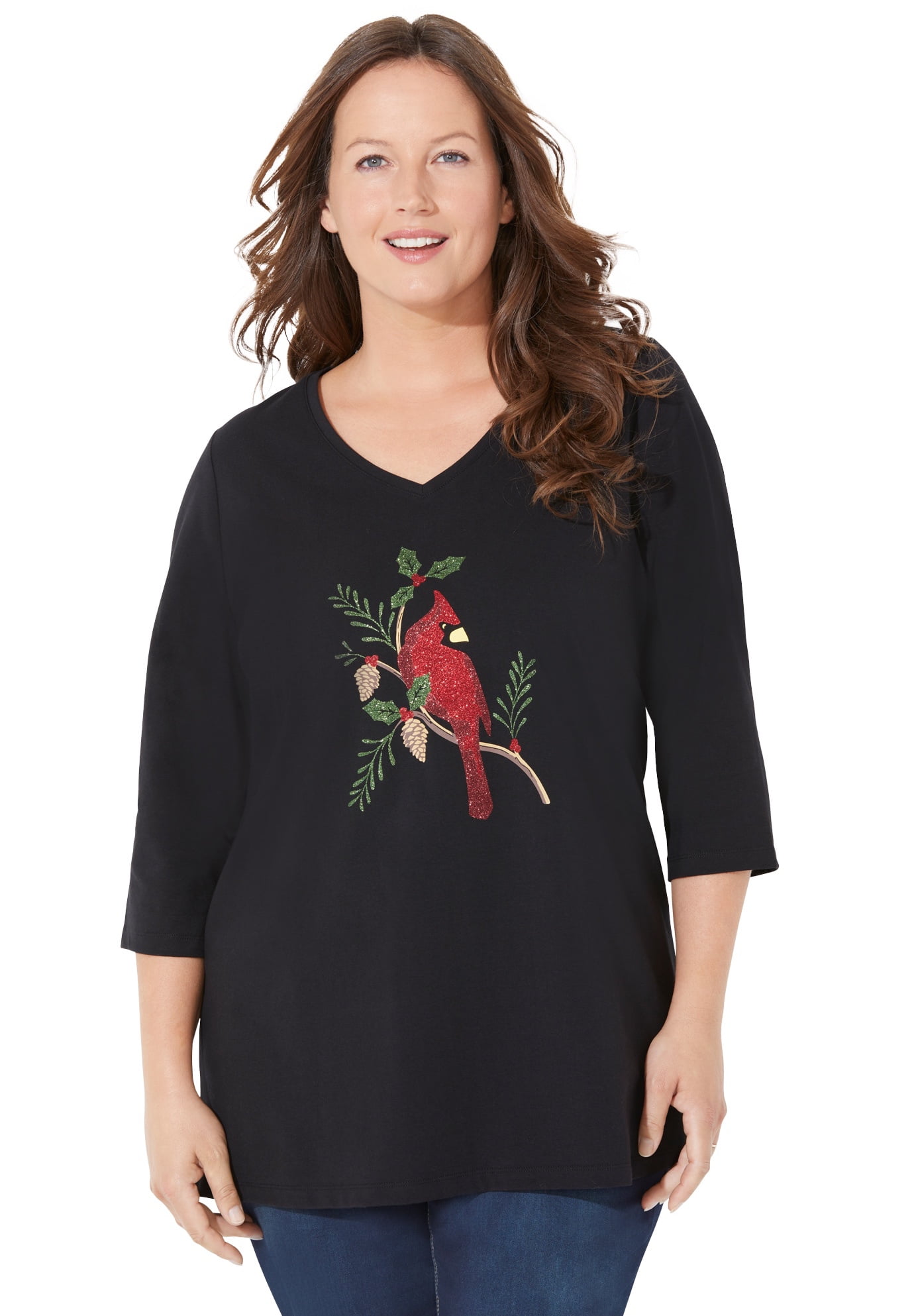 Catherines Women's Plus Size Wit & Whimsy Holiday & Christmas Tees ...