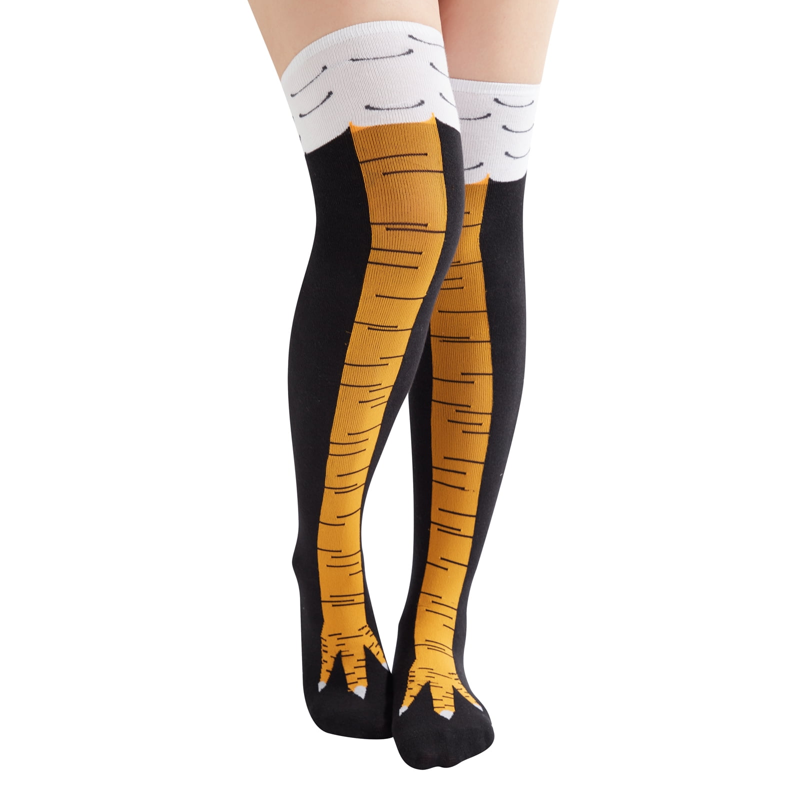 Cathery Crazy Funny Chicken Leg Socks Womens Mens Novelty Chicken Feet ...
