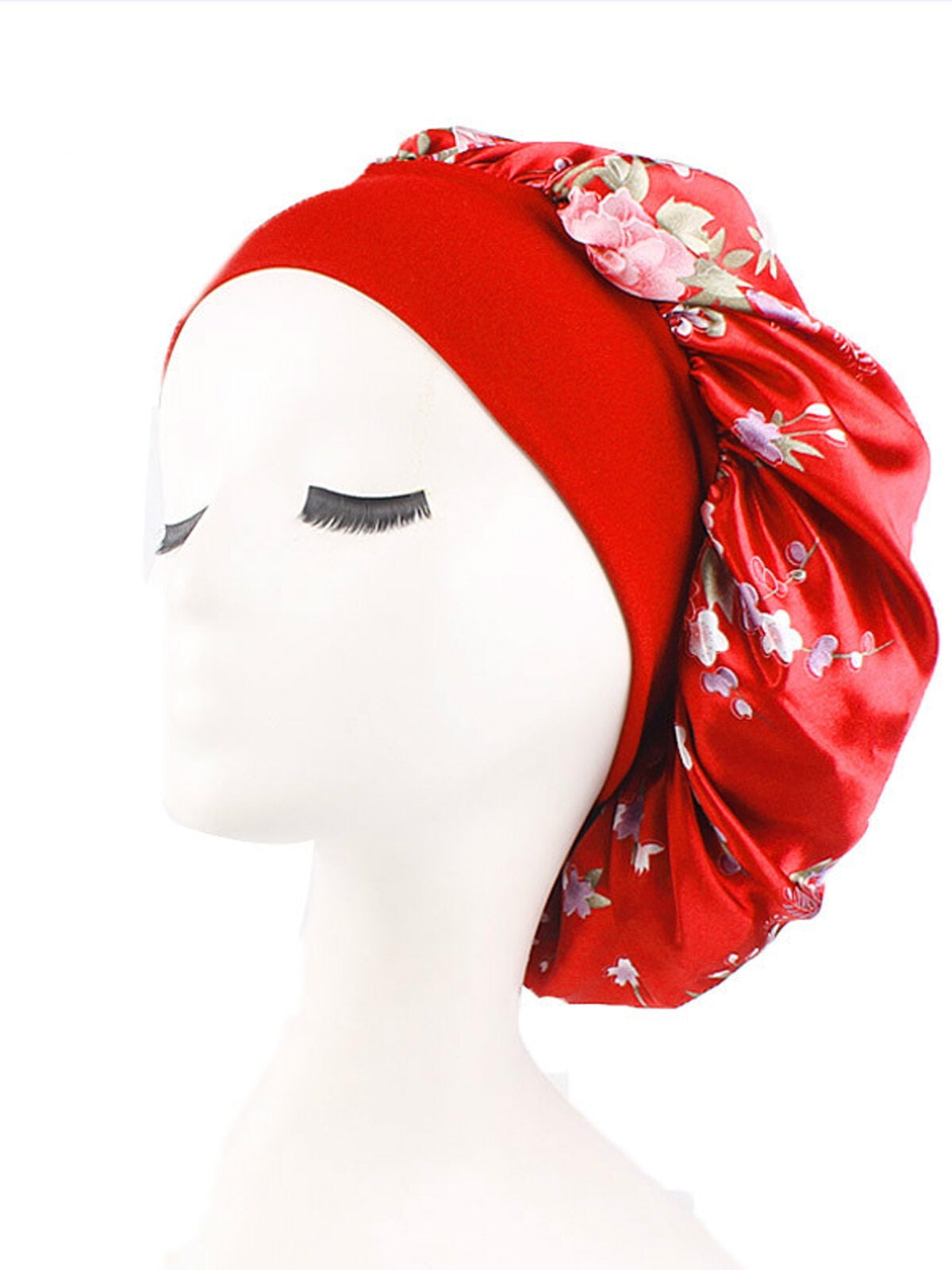 Cathery New Elegant Women Silk Night Sleep Cap Hair Bonnet Hat Head ...