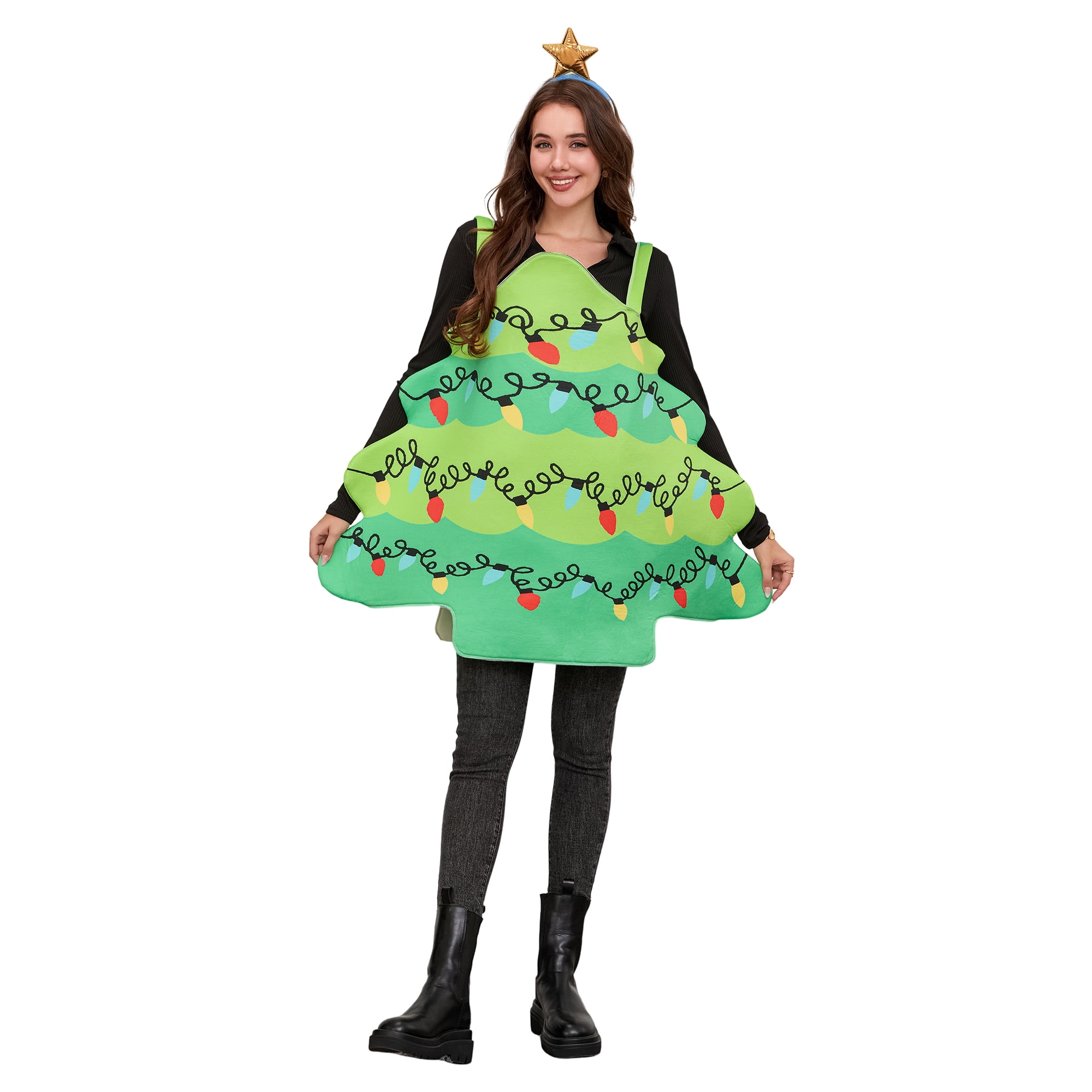 Cathery Women Men Christmas Tree Costume Adult Christmas Tree Outfit ...