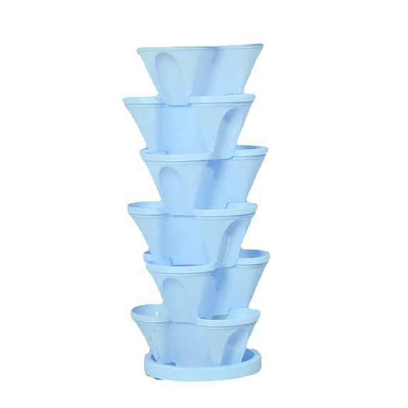 Cathoe Self Watering 6 Tier Stackable Garden Vertical Planter Set for ...