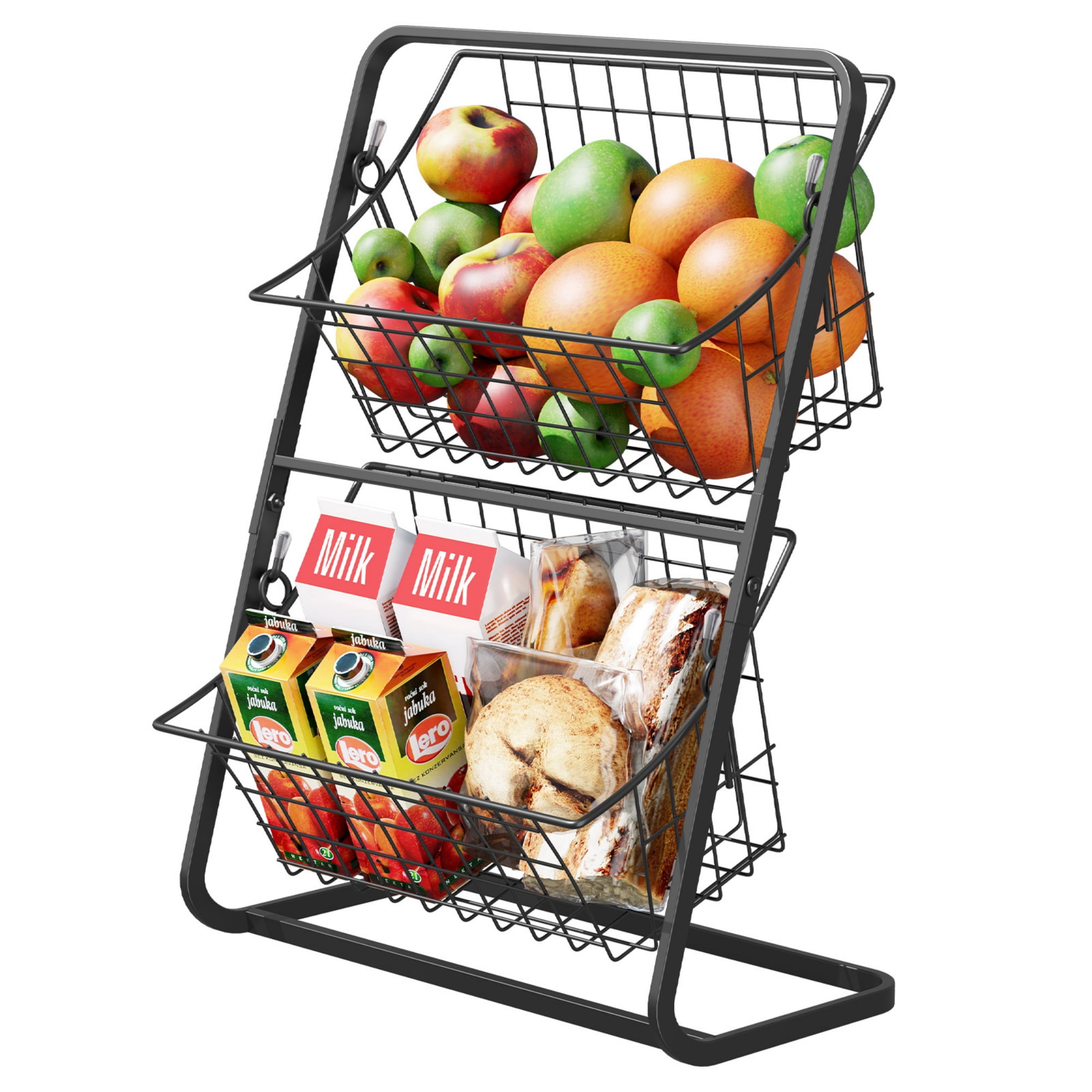 Cathoe Snacks Rack Organizer for Countertop 2 Tier Desktop Organizer ...