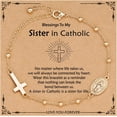 Catholic Bracelet Gifts for Women Girls, Virgin Mary Cross Charm Link ...