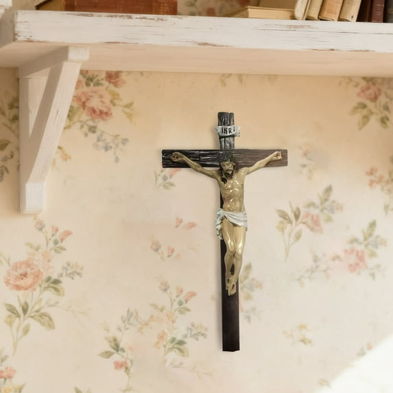 Catholic Cross Crucifix Saint Wall Cross Jesus Christ INRI Wall Decor ...