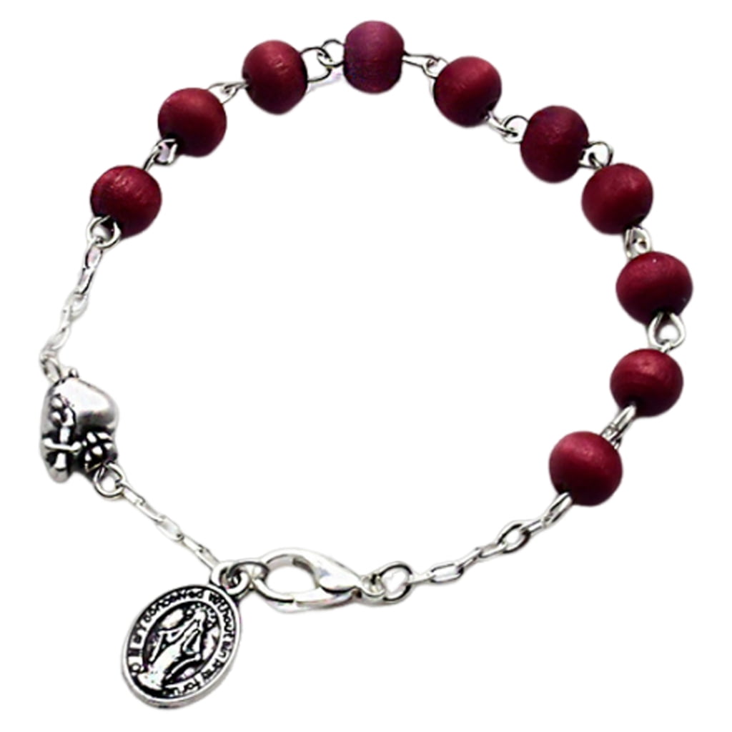 Catholic Cross Finger Chain Fragrant Wood Rosary Baptisms Rosaries ...