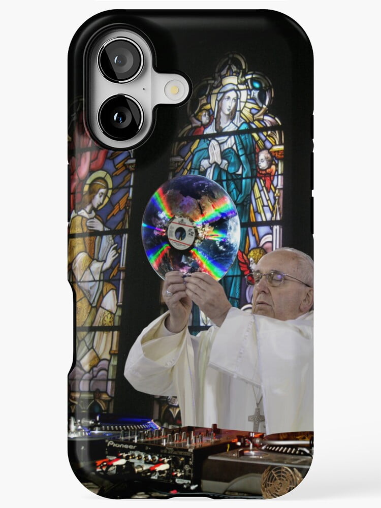 Catholic DJ Earth Pope Francis Turntable EDM Phone Case for iPhone 17 ...