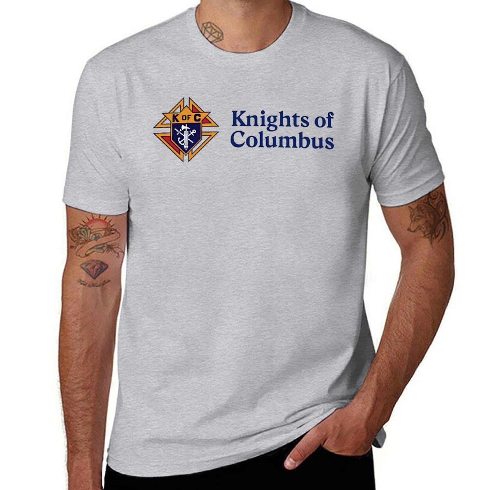 Catholic Faith Inspired T-Shirt - Vintage Knightly Brotherhood Design ...