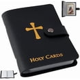 Catholic Faux Leather Holy Card Holder Compact Handheld Binder Style ...