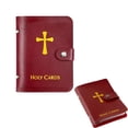Catholic Faux Leather Holy Card Holder,Pocket Prayer Card Organizer ...