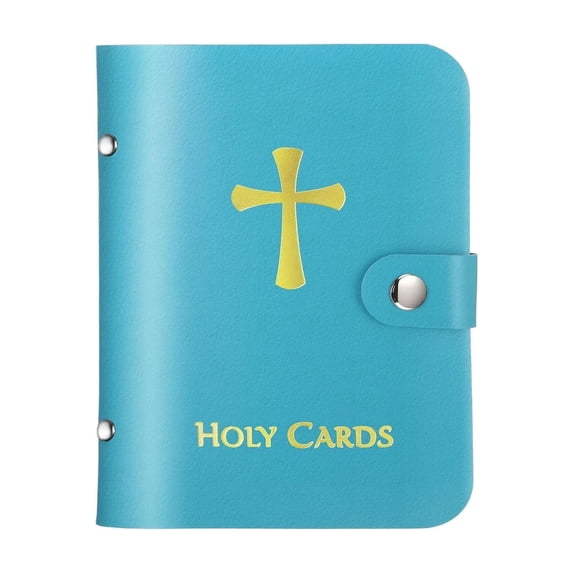 Catholic Faux Leather Holy Card Pocket Card Organizer With Snap Closure ...