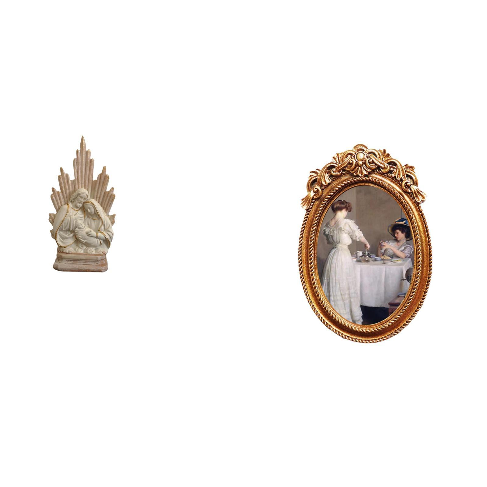 Catholic Figurine Blessed Lady Statue Photo Frame Resin Material for ...