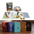 Catholic Holy Card Holder, Faux Leather Prayer Card Album with Cross ...