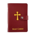 Catholic Holy Card Holder Faux Leather Prayer Card Book with Snap ...