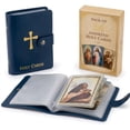 Catholic Holy Card Holder Faux Leather Prayer Card Book with Snap ...