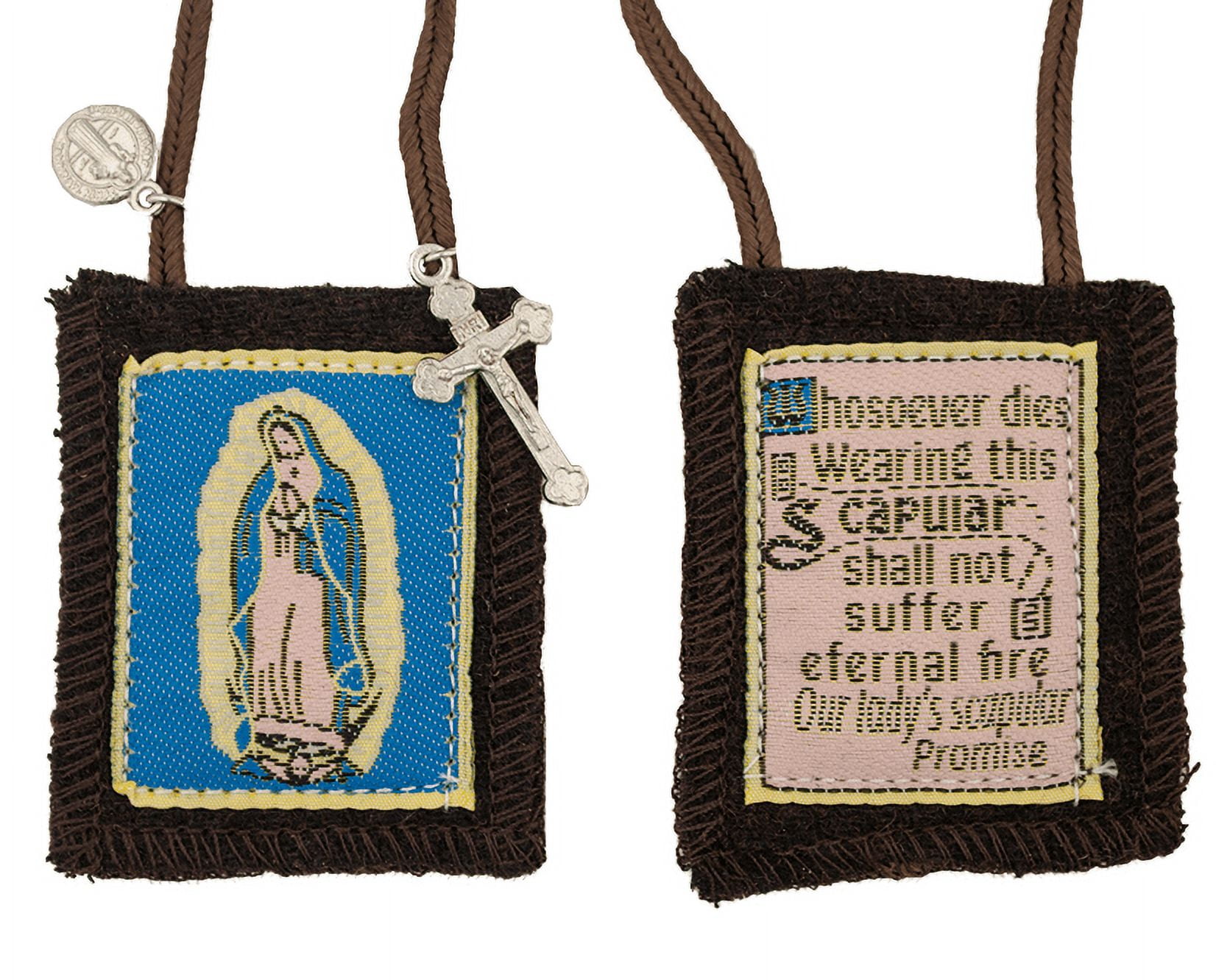 Catholic Holy Figure Saint Scapular (Our Lady of Guadalupe - Blue ...