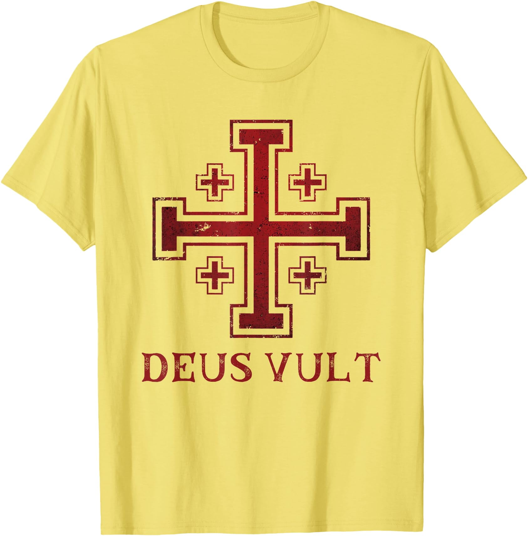Catholic Knight Cross Deus Vult Softstyle Unisex T-Shirt,Cornsilk Color ...