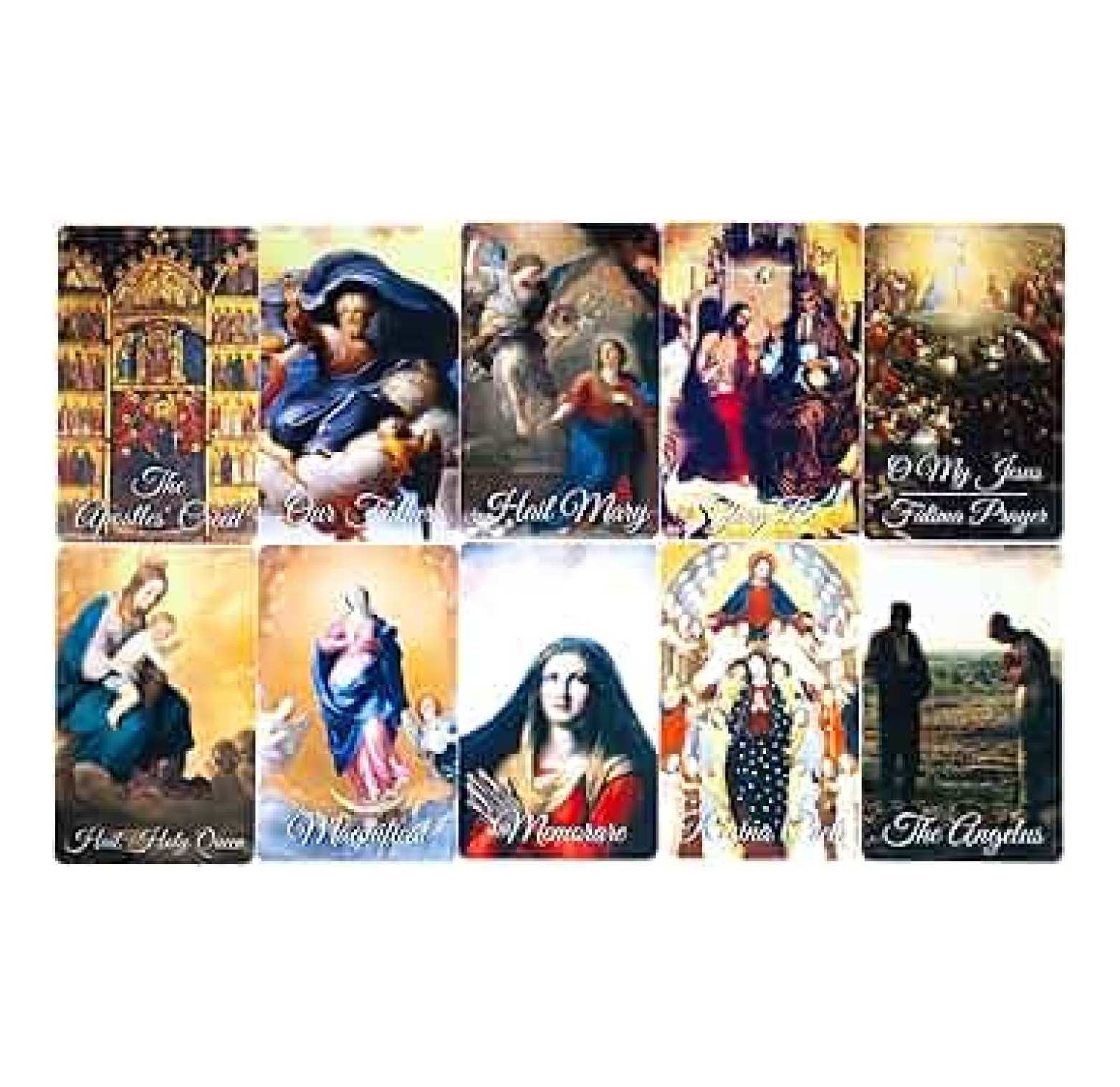 : Catholic Latin Prayers Collection: 10 Holy Cards: Pocket PrayerFulls ...