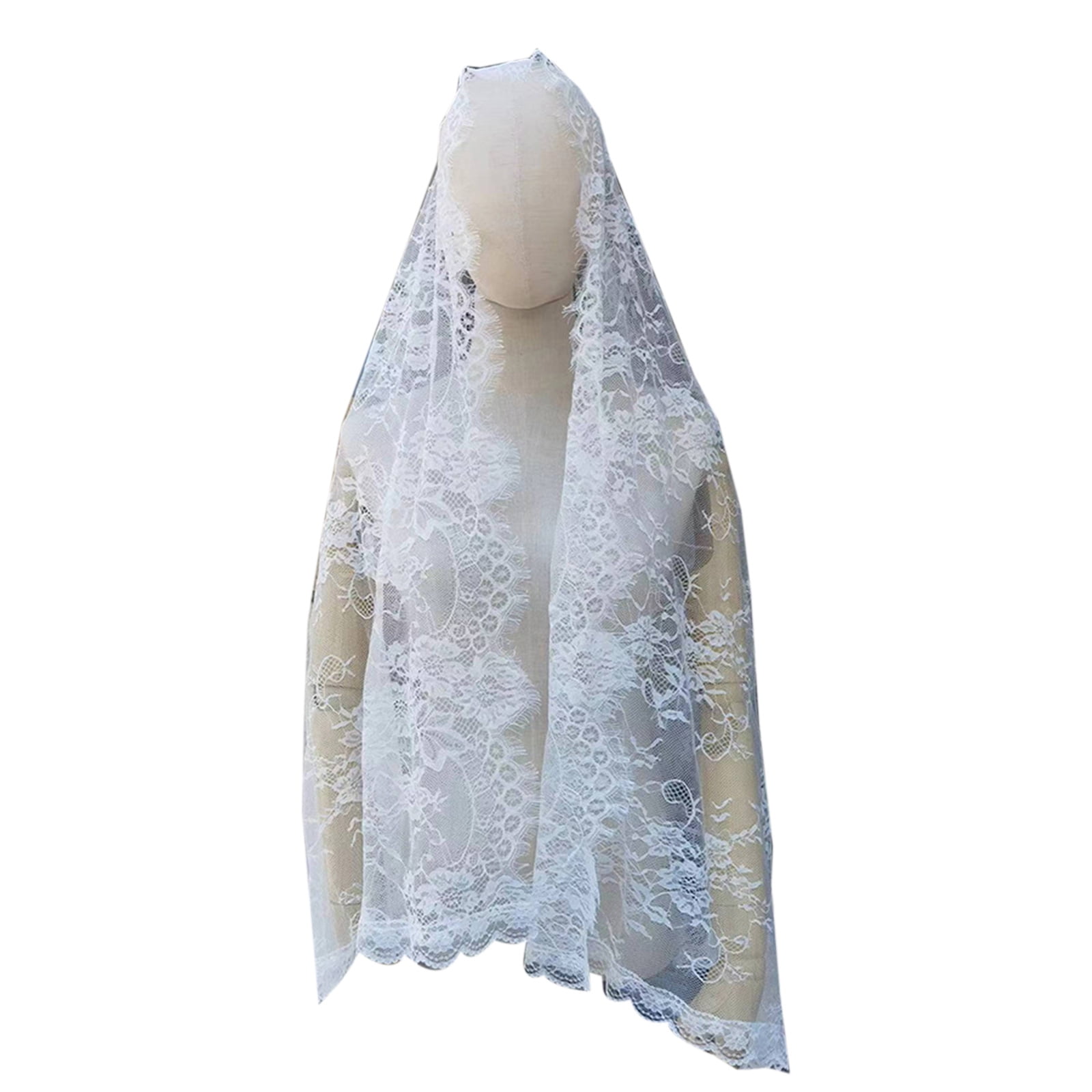 Catholic Mantilla Mass Veil Religious Ceremony Veil Embroidery Lace ...