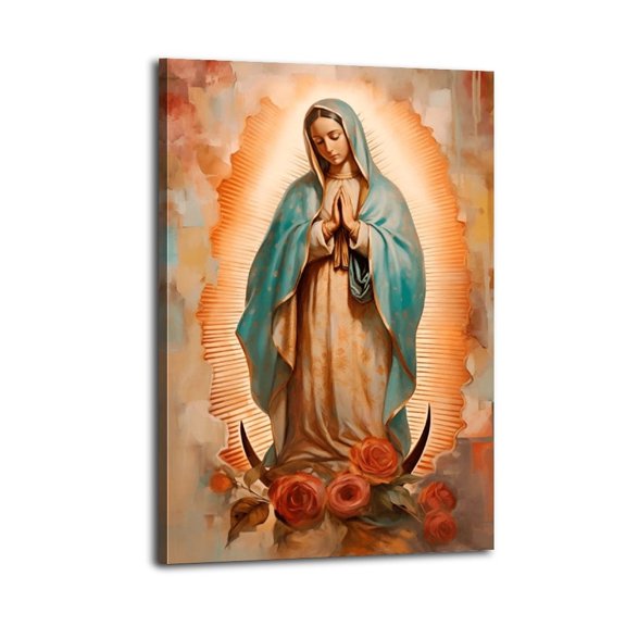 Wooden Virgin Mary Decor