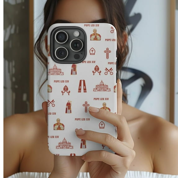 Catholic Pope Leo Christian Themed Gift Phone Case 17 16 15 14 13 12 11 Pro Max - Walmart.com