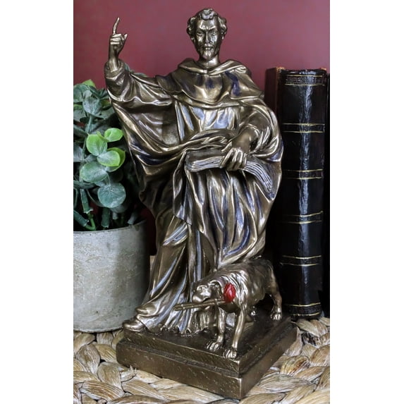 Catholic Priest Saint Dominic of Osma with Hound Dog Statue Patron Of ...
