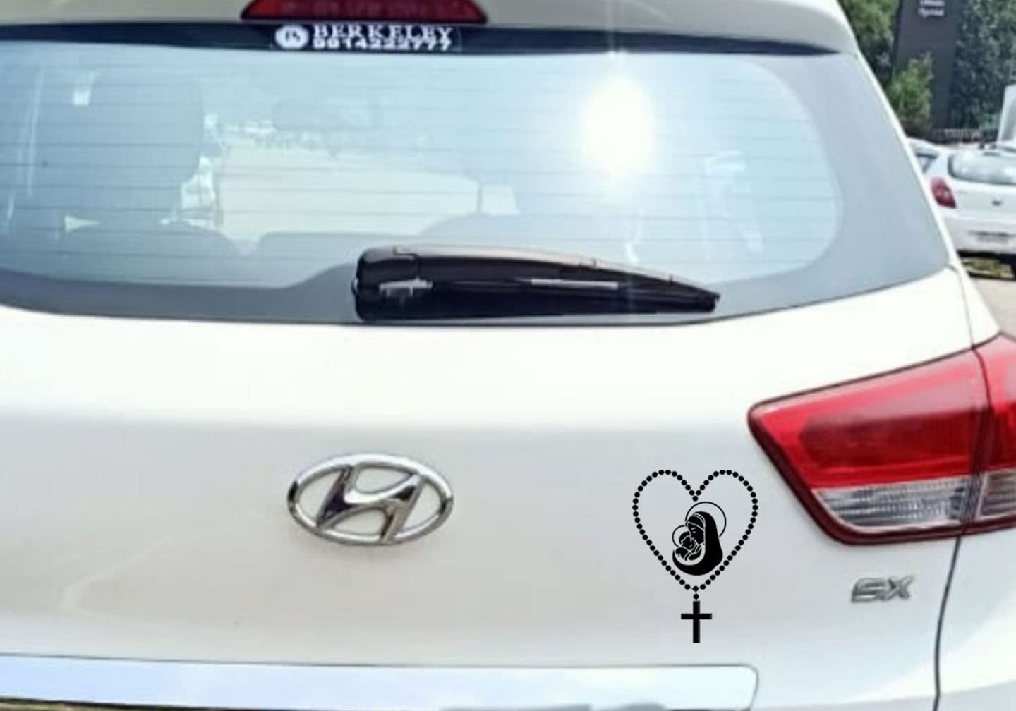 Catholic Rosary Beads Mother Mary Baby Jesus Decal for Car Truck Bumper ...
