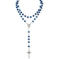 Catholic Rosary Crystal Beaded Necklace Miracles Medals Crosses ...