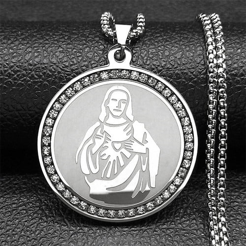 Catholic Saint Benedict Pendant Necklace for Women Men14K Yellow Gold ...