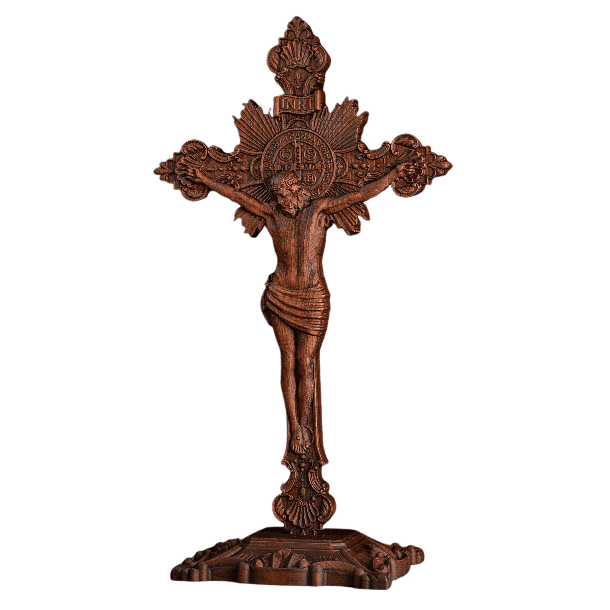 Catholic St. Benedict's Cross Handmade Wall Wooden Cross Exorcist ...