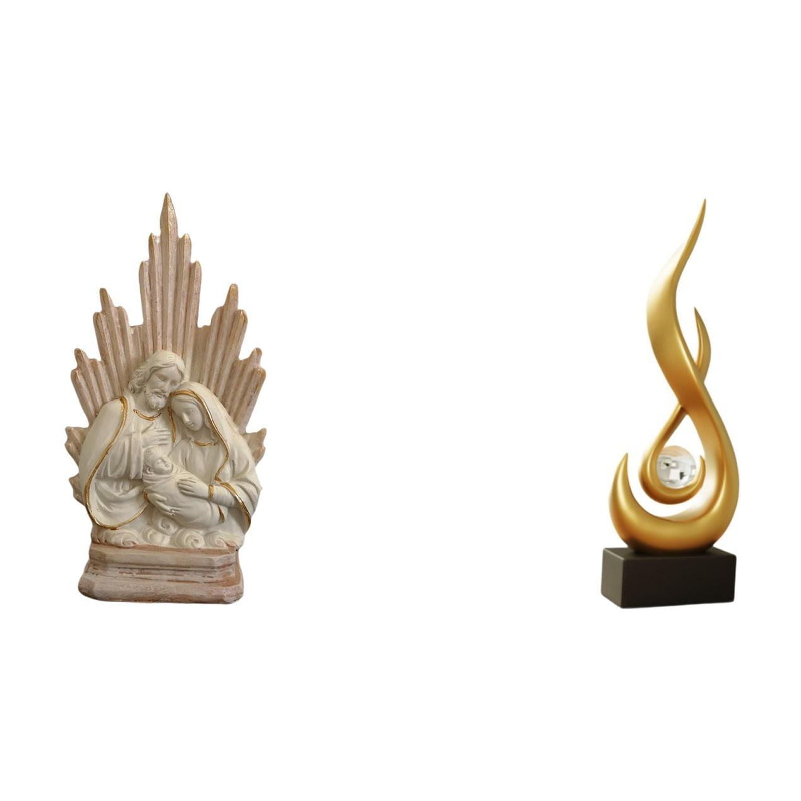 Catholic Statue Abstract Fire Sculpture Figurine Resin Material for ...