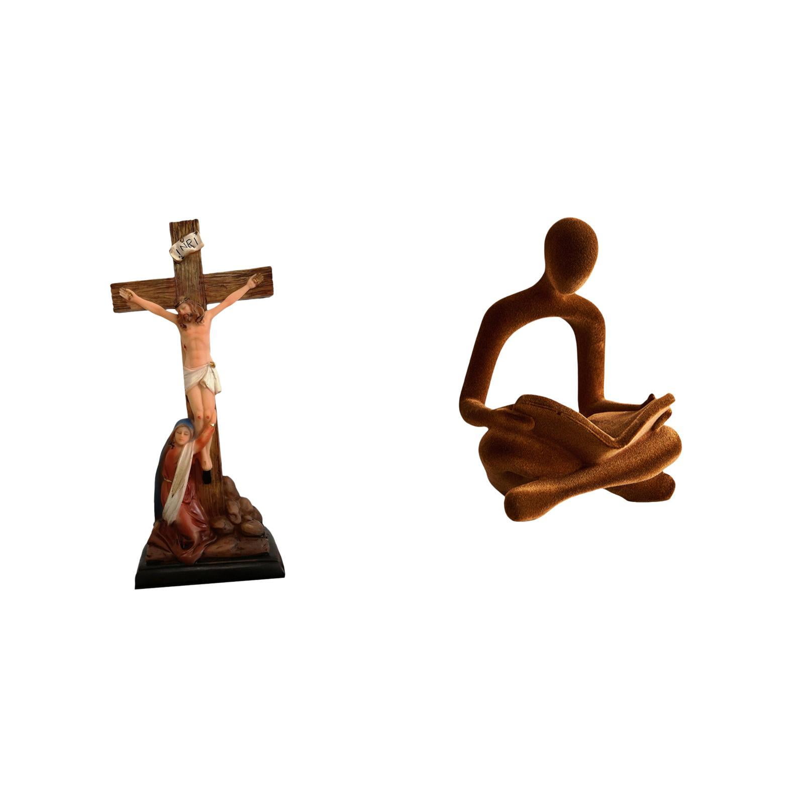 Catholic Statue Abstract Thinker Figurine Mother Mary Resin Decoration ...