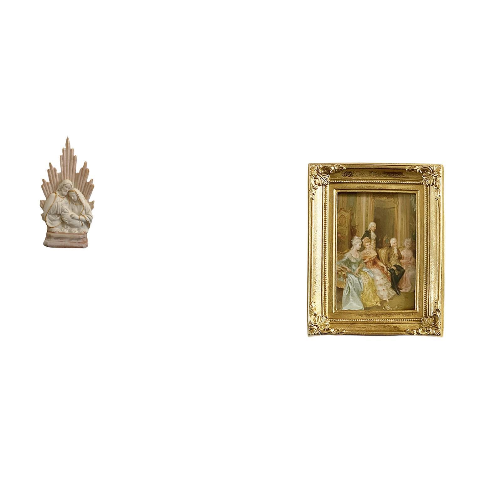 Catholic Statue Holy Family Figurine Photo Frame Resin Material for ...
