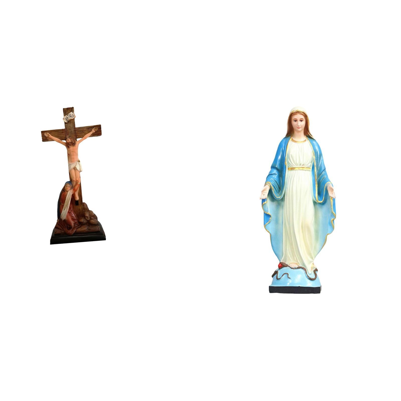 Catholic Statue Mother Mary Figurine Jesus Sculpture Resin Material for ...