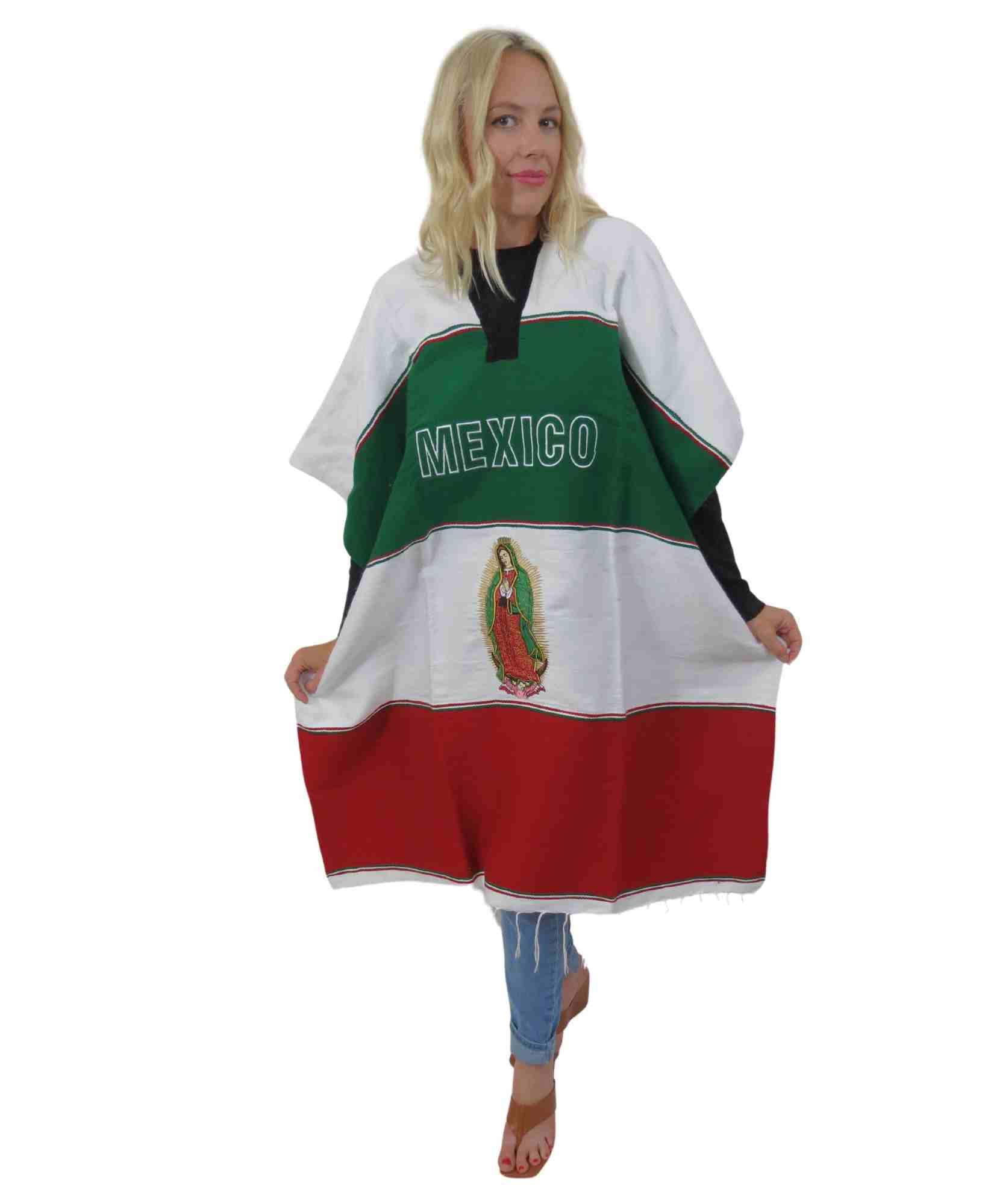 Catholic Virgen de Guadalupe Poncho – Unisex Mexican Religious Apparel ...